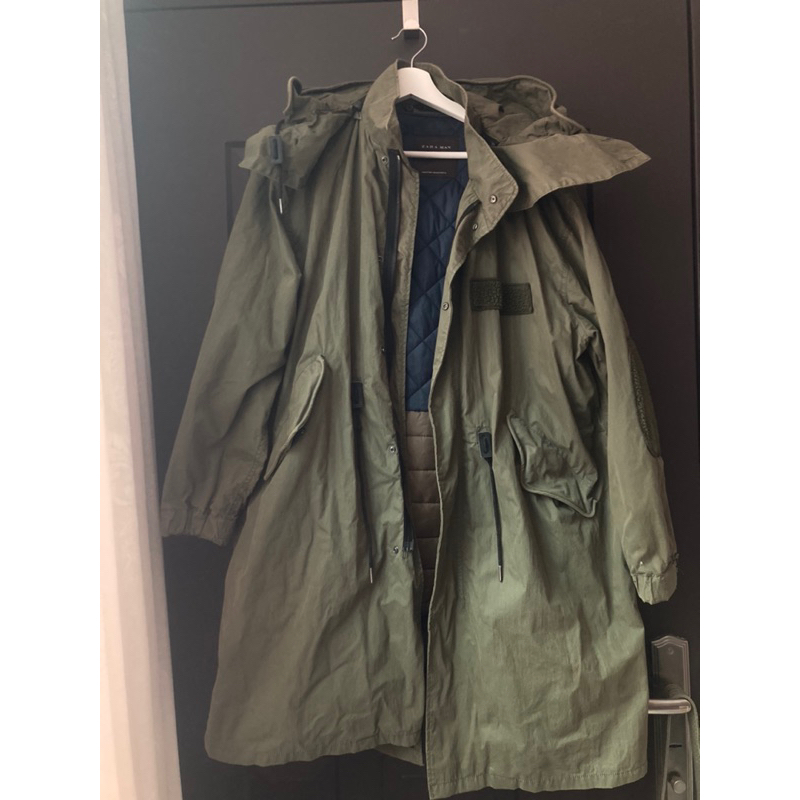 zara man m65 fishtail parka 魚尾派克大衣 | 蝦皮購物