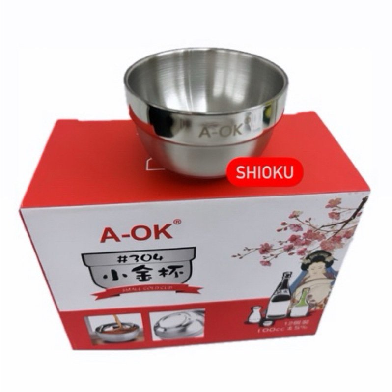 aok小金杯 敬神杯304不鏽鋼100cc | 蝦皮購物