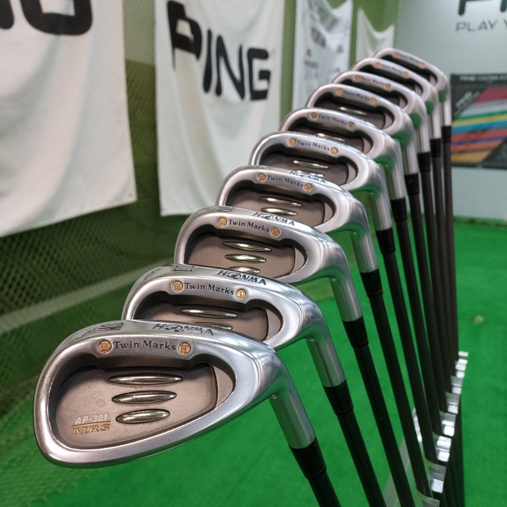 【二手#20274】HONMA AP-301 【三顆星】 3~11+SW(共10支) 碳纖維鐵桿組 硬度:R | 蝦皮購物