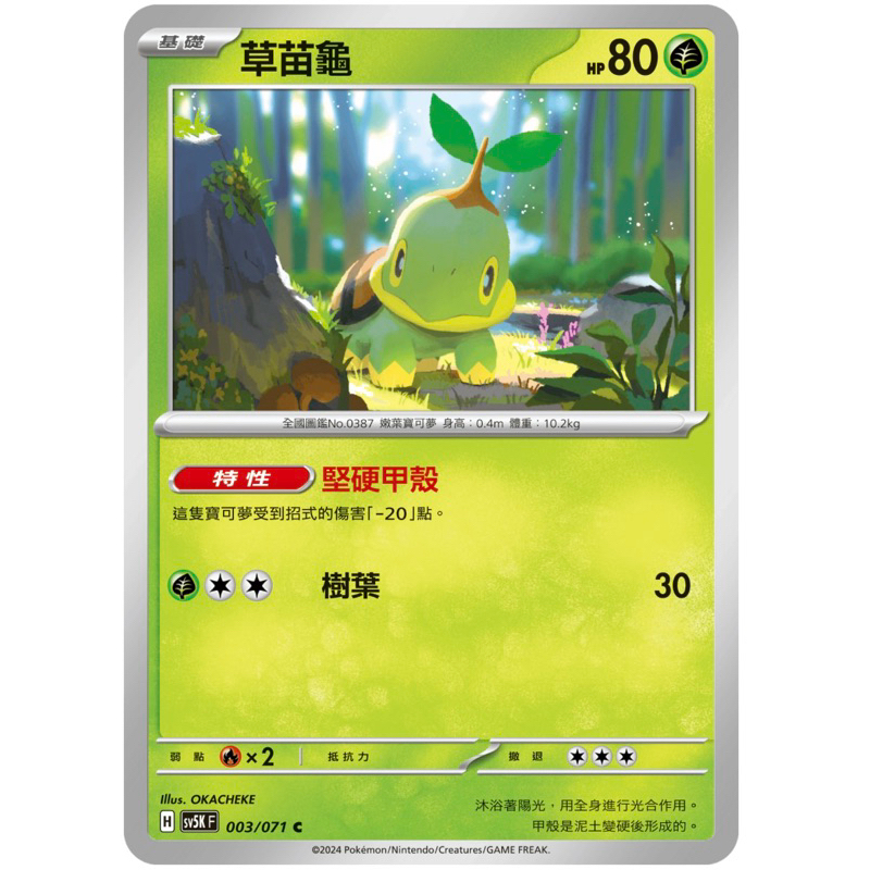 [業餘休閒] 寶可夢 PTCG 003 草苗龜 004 樹林龜 SV5K 狂野之力 寶可夢卡牌 中文版 | 蝦皮購物