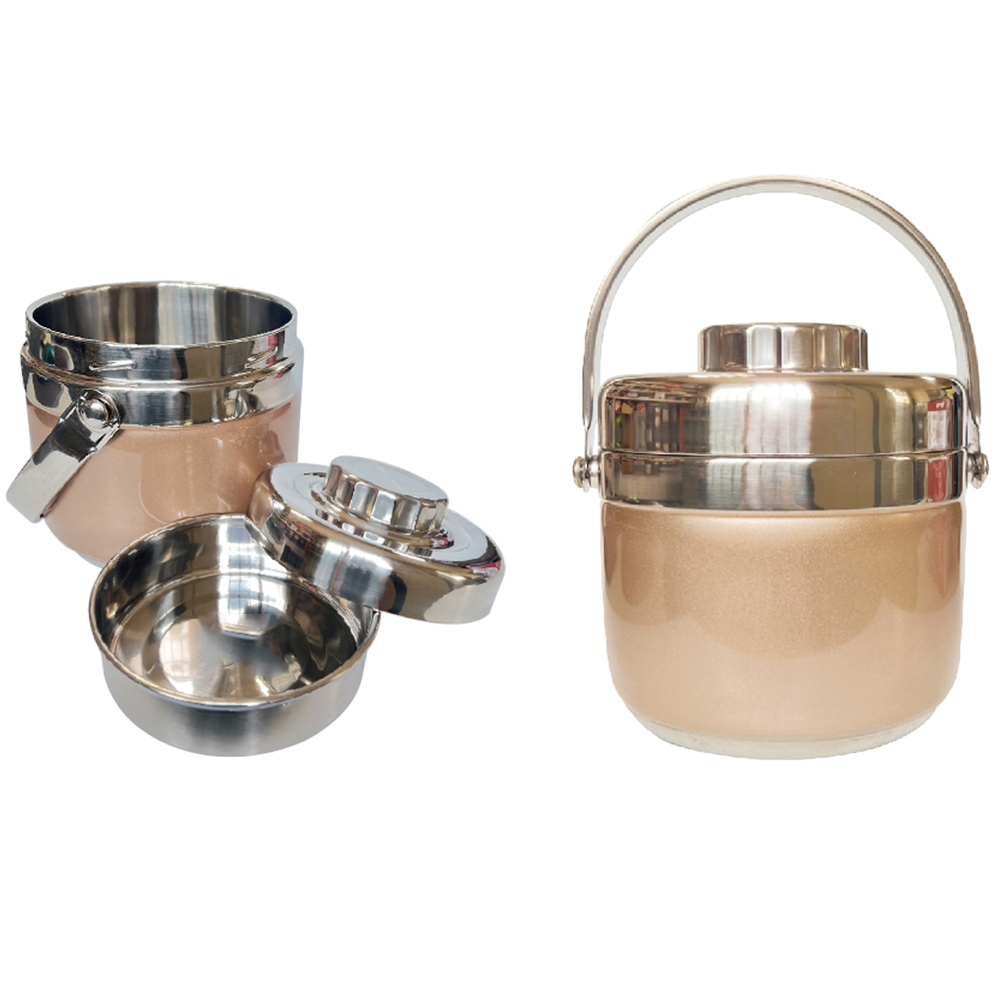 Recona 304不鏽鋼雙層真空保溫提鍋1.5L 保溫保冷 帶便當 野餐 外帶小提鍋 | 蝦皮購物