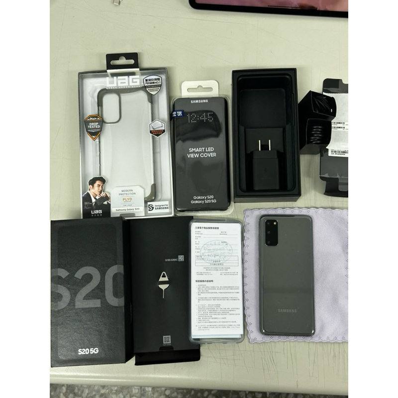 Samsung 三星 S20 5G 128G/cosmic gray+uag防撞殼+原廠LED聰明殼 | 蝦皮購物