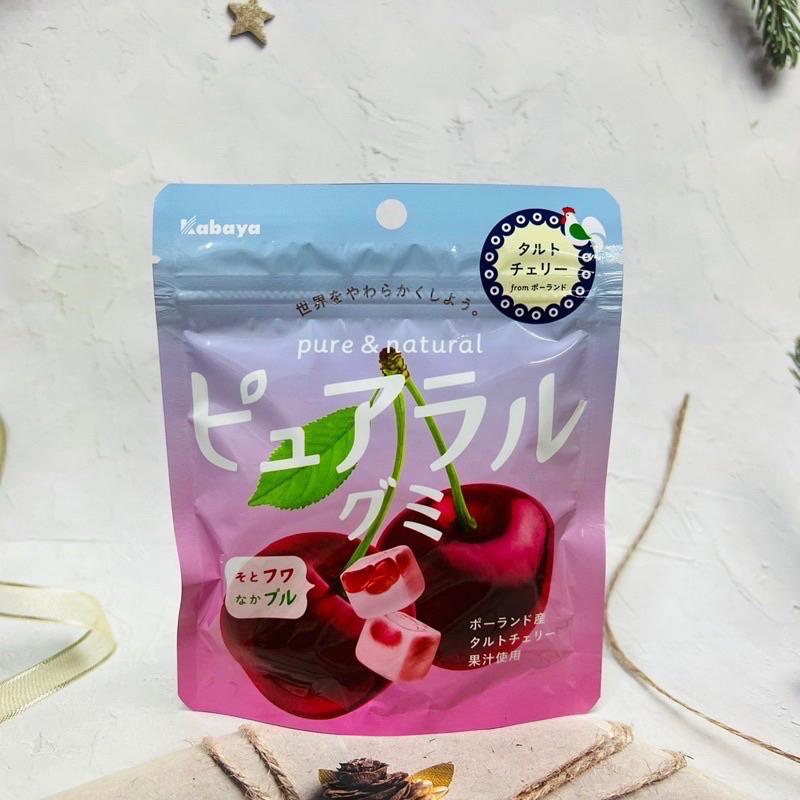 [開麥啦。]日本 kabaya 卡巴 方塊櫻桃風味軟糖 58g ～多款可選 | 蝦皮購物
