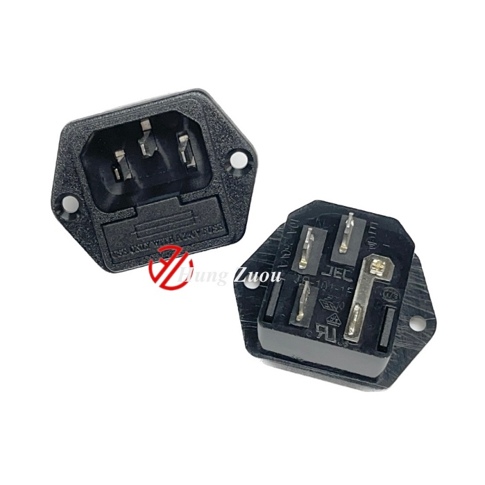 【弘宙】二合一AC插座 JEC JR-101-1F（有耳） 含保險絲座 | 蝦皮購物