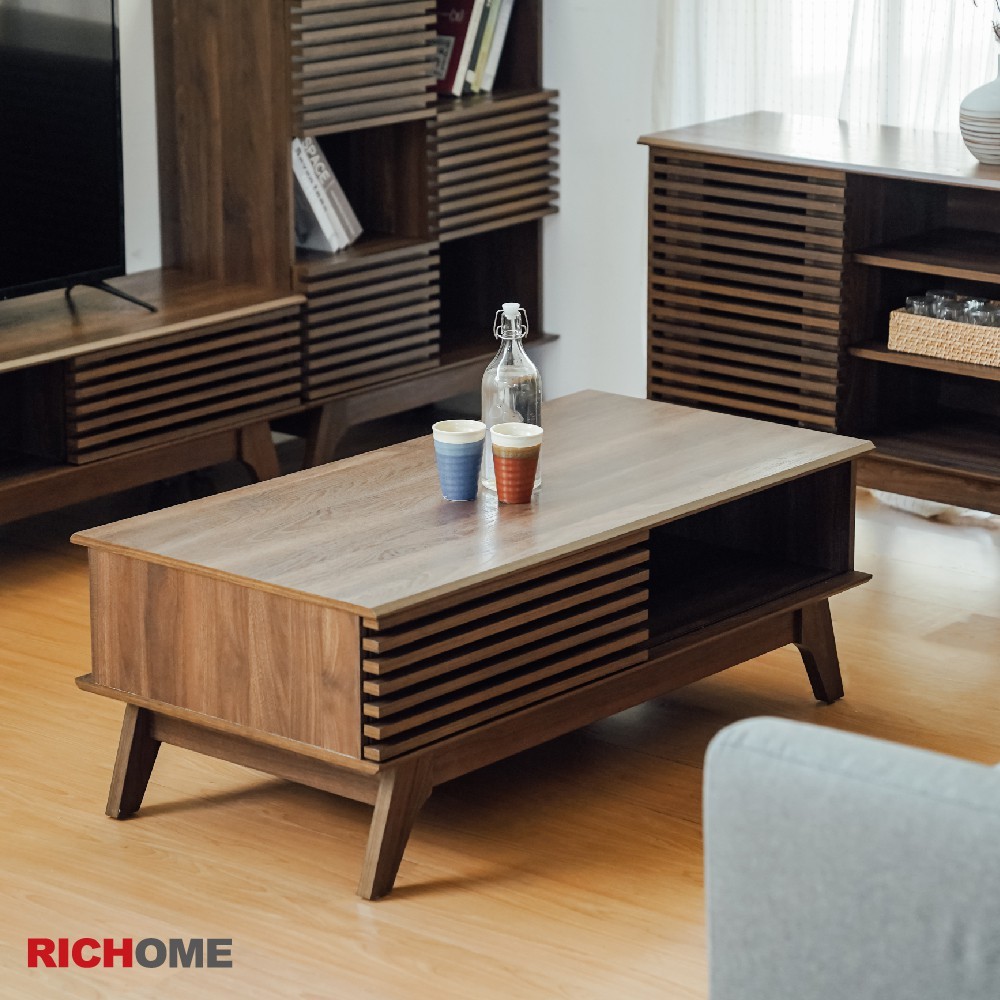 RICHOME 福利品 DR-259 克里斯茶几桌 茶几 電視櫃 收納櫃 置物櫃 層櫃 書櫃 客廳 桌子 格柵 | 蝦皮購物