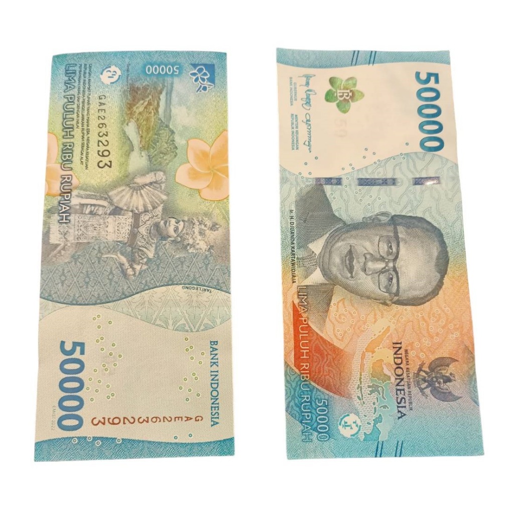 Cash Rupiah Asli 50RB Emisi 2022 舊鈔 | 蝦皮購物
