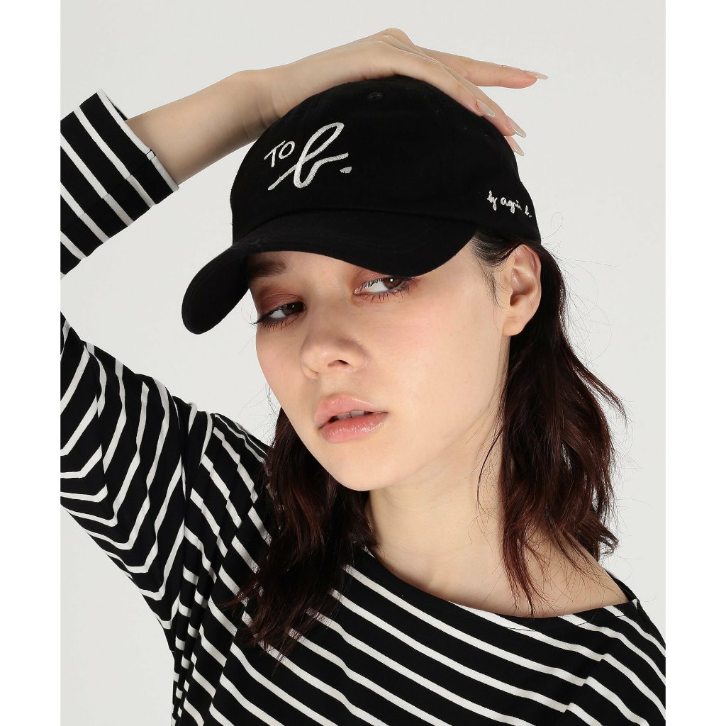 DoReFe | 日本限定 不撞帽 甜美經典 Agnes b 粉紅 牛仔 黑色 刺繡 棒球帽 | 蝦皮購物