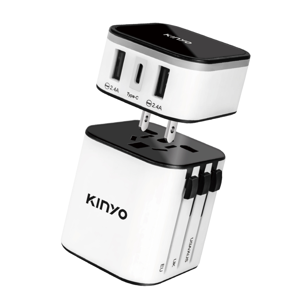 【KINYO】多合一旅行萬國轉接頭(MPP-3456)｜USB Type-C 出國 旅行 充電頭 現貨 | 蝦皮購物