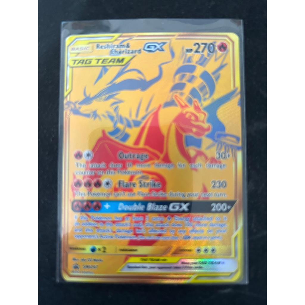 【卡牌の森】萊希拉姆&噴火龍GX UR Reshiram&Charizard GX 多白點 英文卡 PTCG國際版 | 蝦皮購物