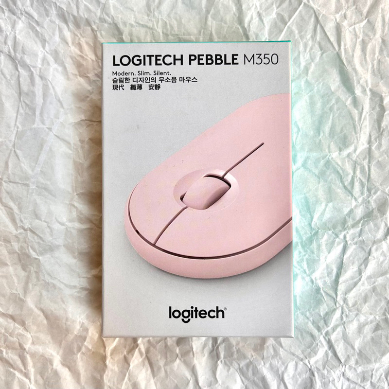 台灣正版公司貨 羅技 logitech Pebble M350 無線 藍芽 雙模 靜音滑鼠 鵝卵石滑鼠 粉色 | 蝦皮購物