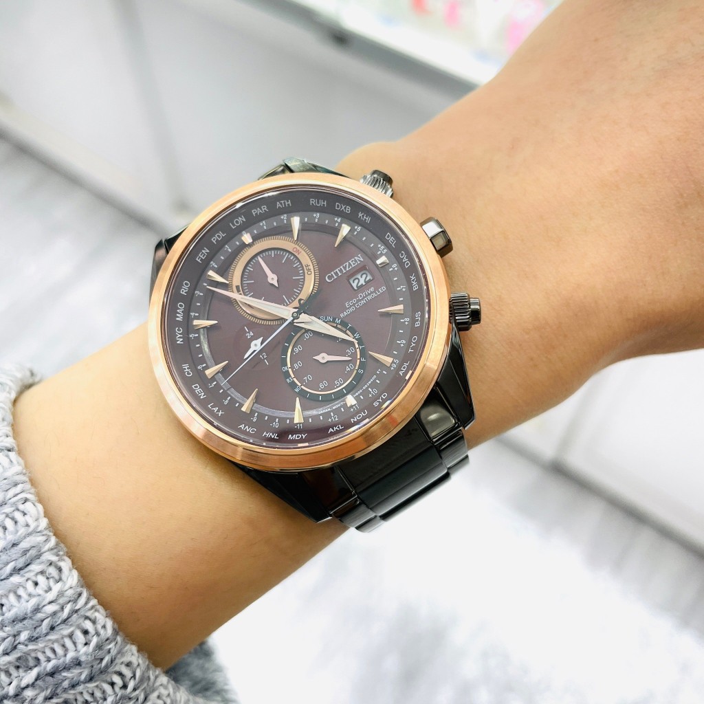 星辰 CITIZEN GENTS系列 萬年曆黑鋼電波光動能計時錶 AT8267-86X | 蝦皮購物