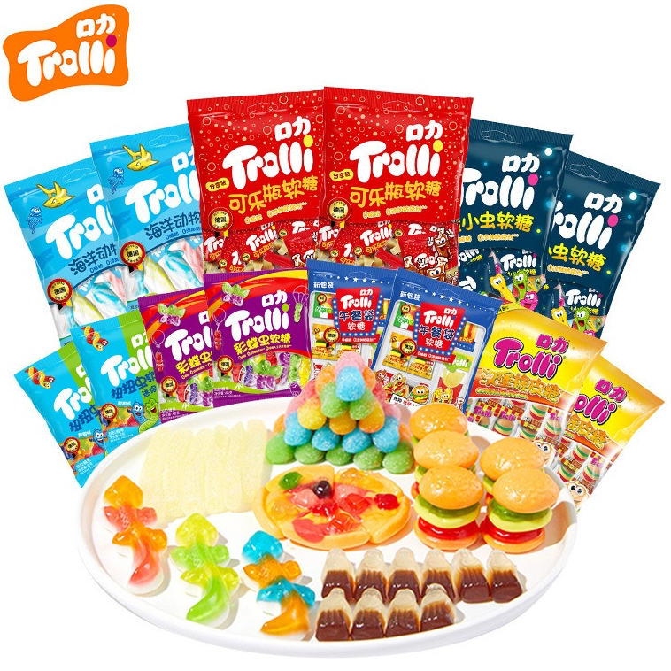 🔥台灣出貨🔥Trolli 漢堡橡皮糖 造型軟糖 混合口味果汁軟糖 可樂漢堡 迷你可樂造型 卡通兒童糖果QQ糖 漢堡QQ糖 | 蝦皮購物