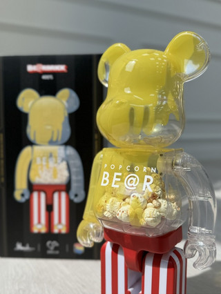 BE@RBRICK 庫柏力克熊 bearbrick X Haruki Okayama Popcorn Bear 爆米花熊 | 蝦皮購物