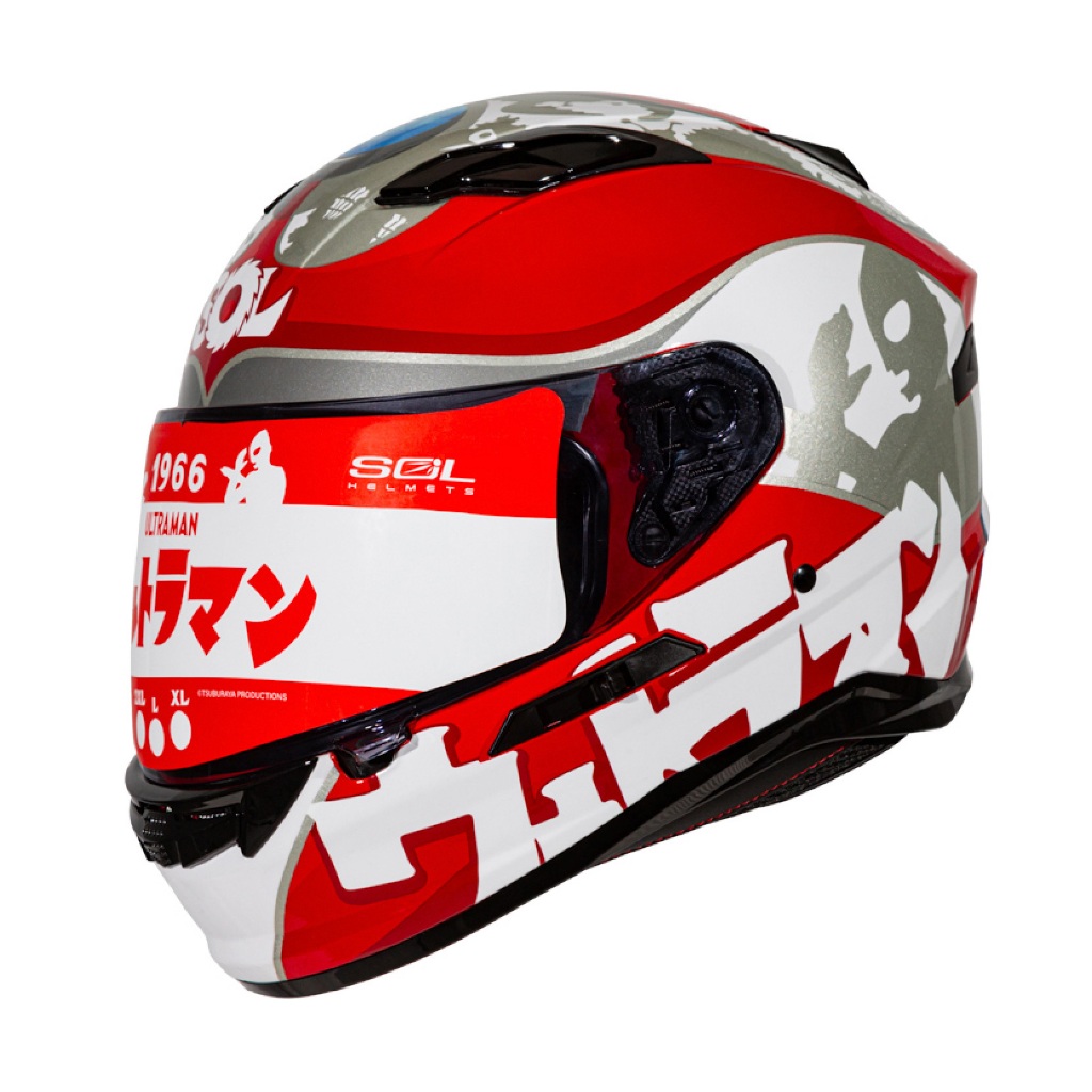 [安信騎士] SOL SF-6 彩繪 超人力霸王 限量 聯名 全罩 安全帽 眼鏡溝 雙D扣 SF6 | 蝦皮購物