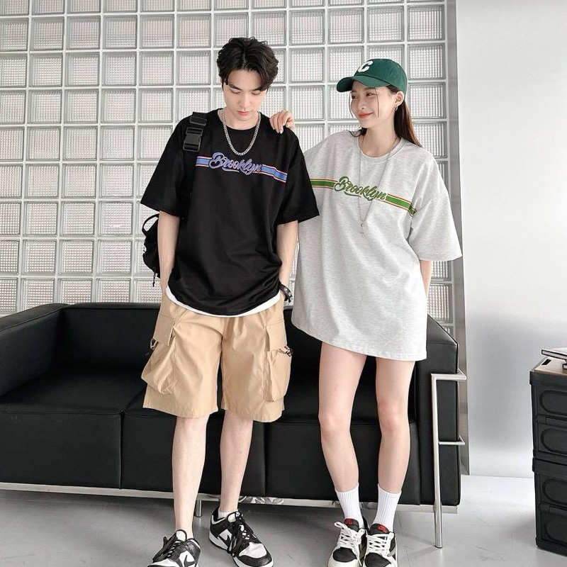 《K.S.store》Brooklyn撞色線條短T 設計 造型 可愛 圖騰 短袖 男裝 男女 情侶皆可穿 | 蝦皮購物