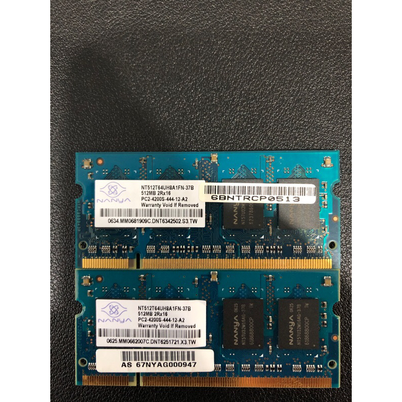 =一次賣三條=Nanya 南亞 DDR3 1333 1G + DDR2 667 512MB 筆電用 DDR-II 記憶體 | 蝦皮購物