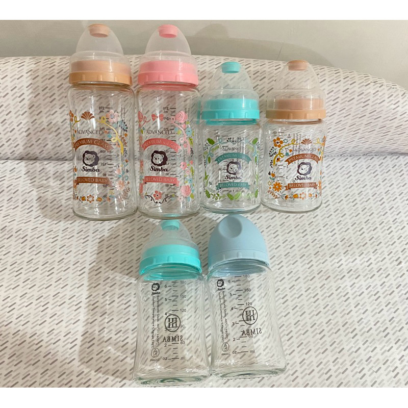 「二手」Simba小獅王玻璃奶瓶/玻璃奶瓶270ml/180ml | 蝦皮購物