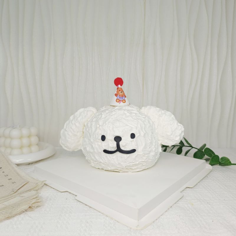 【yami_cake】台北客製化蛋糕 網美蛋糕 台北 中正 萬華 生日 慶生 奶油霜蛋糕 線條小狗 | 蝦皮購物