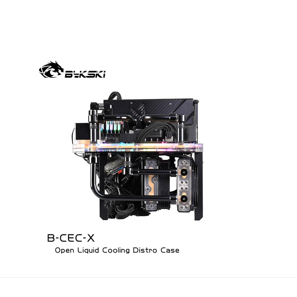 現貨 Bykski B-CEC-X 電腦水冷 開放式水路板機殼 全鋁機箱架 diy展示 立臥兩用 不含水泵 | 蝦皮購物
