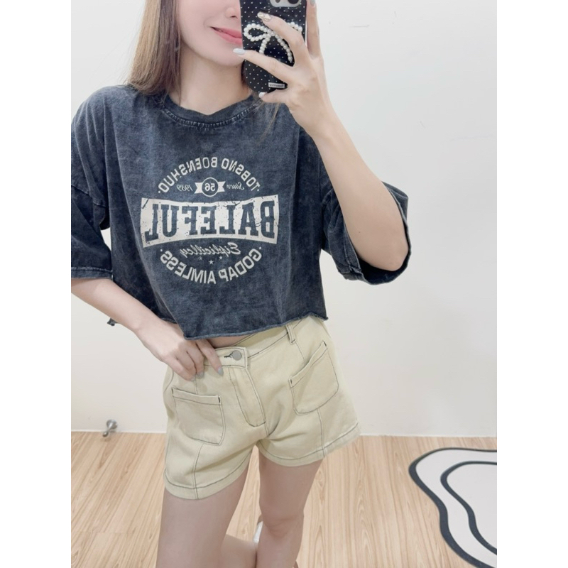 yup.[現貨實拍] BAL水洗T 短版T 水洗T 洗水T 短袖 短Tee | 蝦皮購物