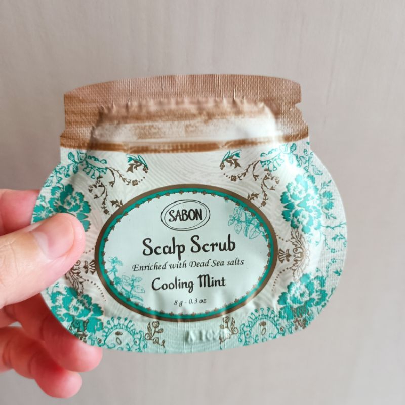 【全新買就送小禮】SABON 沁心薄荷 死海鹽頭皮磨砂膏8g 隨身包 試用組 旅行組 便宜賣 | 蝦皮購物