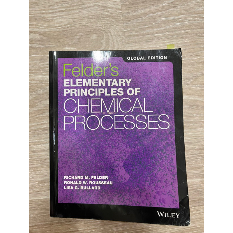 質量平衡 二手 Felder's Elementary Principles of Chemical Processes | 蝦皮購物