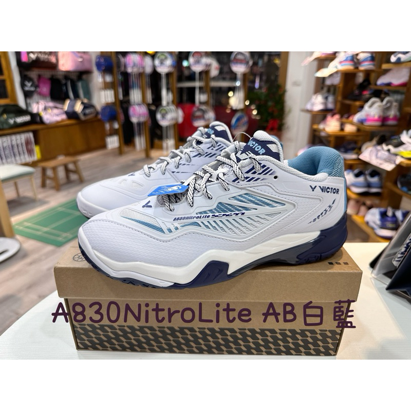 良辰擊時 VICTOR 勝利 A830NitroLite (免運) AB (白/中世紀藍) 超臨界氮氣發泡中底 A830 | 蝦皮購物