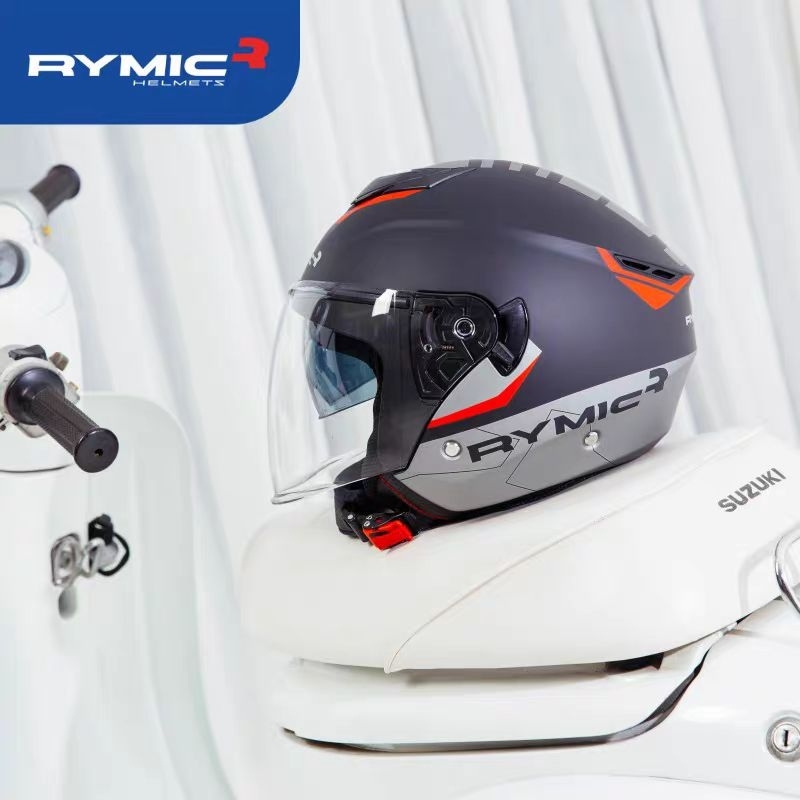 {梅杜莎}🏳️‍🌈RYMIC 852 878 半罩安全帽齒排雙鏡片 | 蝦皮購物