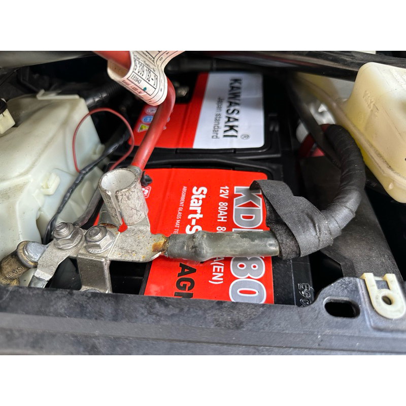 Kawasaki AGM 80Ah 800A 同Benz 80Ah Volvo 80Ah BMW EXIDE | 蝦皮購物