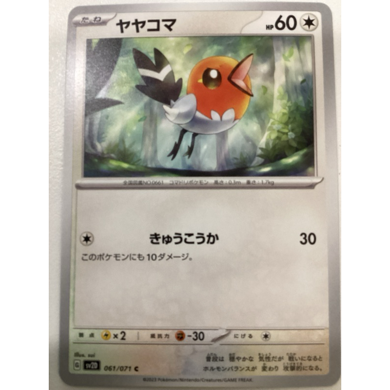 【Card-Ple卡片人】PTCG 小箭雀 SV2D C 061/071 日文版 寶可夢 | 蝦皮購物