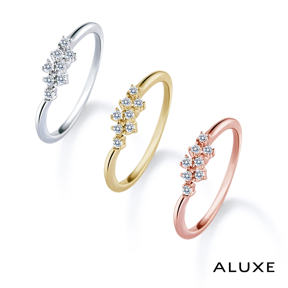 ALUXE 亞立詩 18K金 鑽石戒指 繁星閃耀 RW0800 | 蝦皮購物