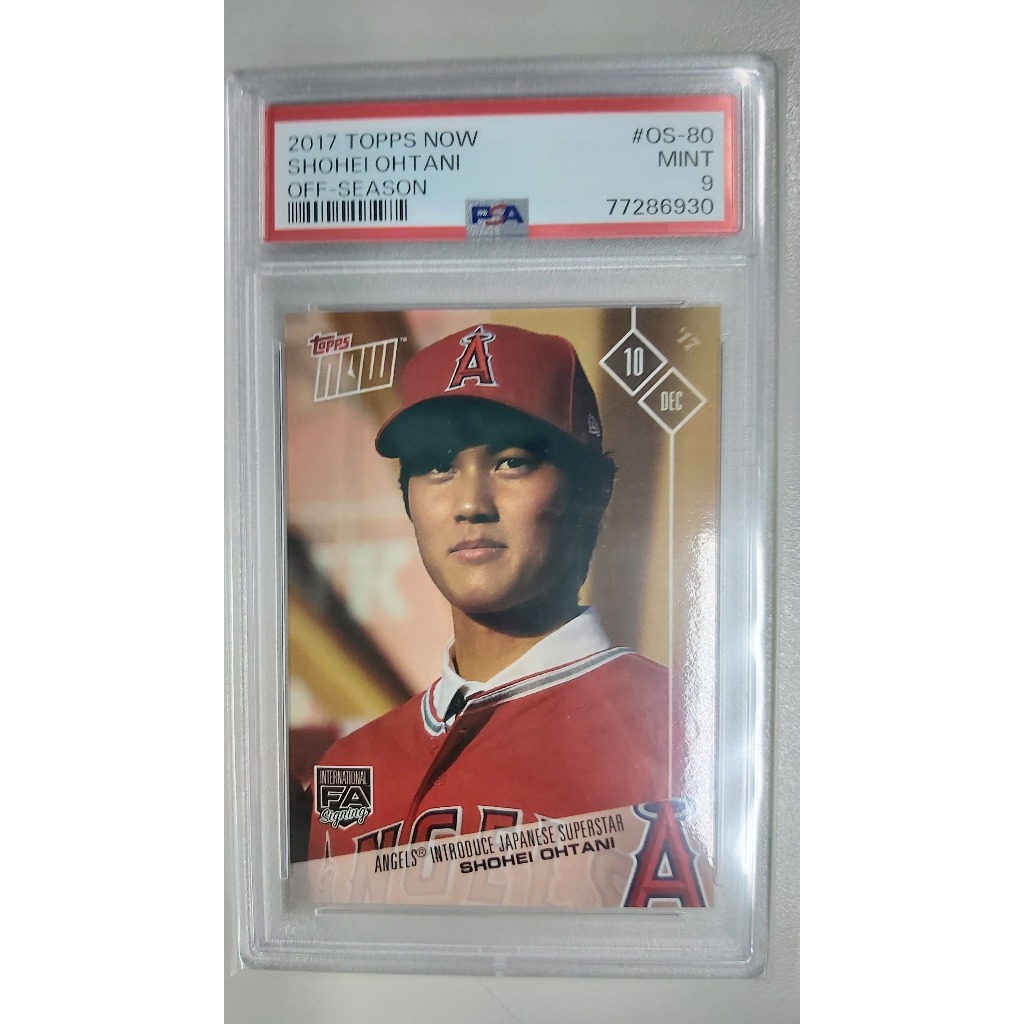 大谷翔平 2017 簽約 大聯盟 Topps 鑑定卡 PSA 9 Shohei Ohtani 天使 MVP | 蝦皮購物