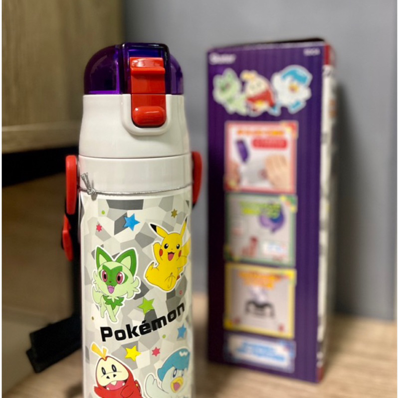 （全新）日本正版SKATER 寶可夢Pokemon不鏽鋼直飲兒童水壺SDC4｜470ml附背帶/保溫、保冷 | 蝦皮購物