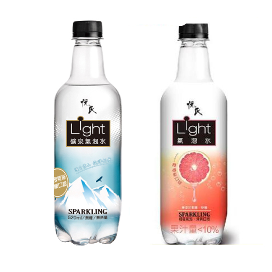 悅氏 Light 氣泡水 原味 / 葡萄柚 520ml/瓶 | 蝦皮購物