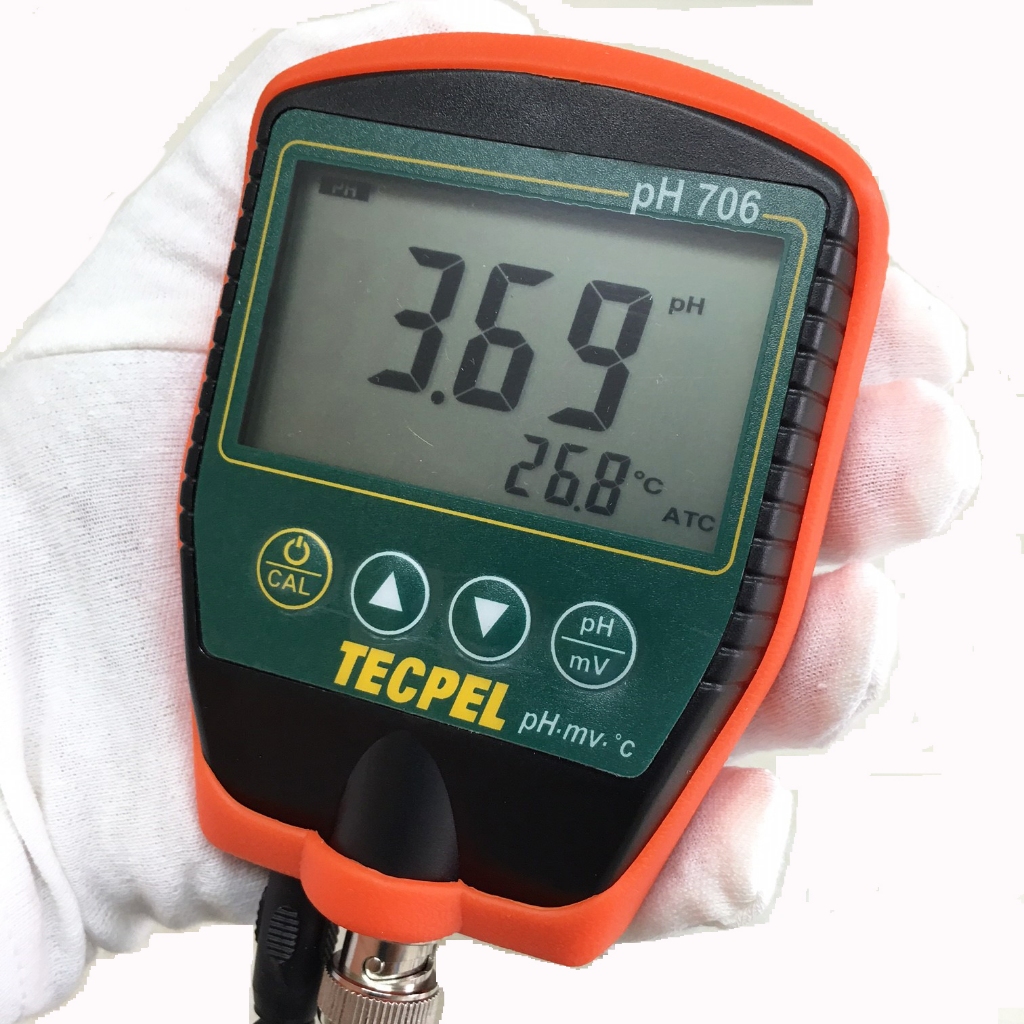 酸鹼計 PH計 電極 可測ORP (需另購電極) 溫度 刷卡 台製 TECPEL泰菱電子 》 PH706 水質測試 | 蝦皮購物