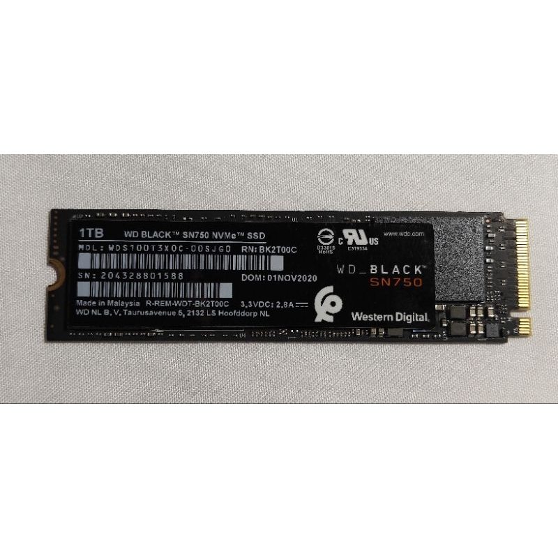[二手] WD黑標 SN750 1TB SSD M.2 GEN3X4，健康度98%，SN730、SN580、SN570 | 蝦皮購物