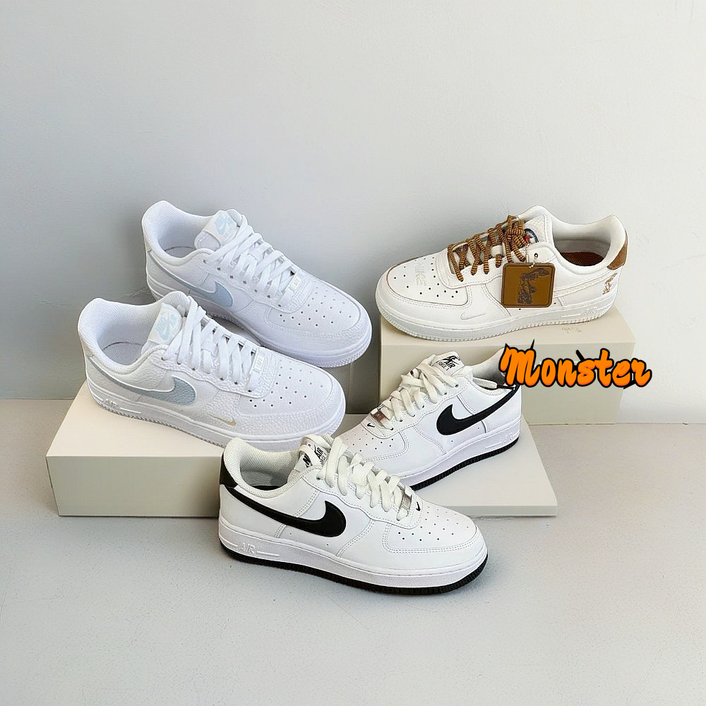 Nike Air Force 1 Low 白藍 紀念款 白黑 空軍一號 HF0022-100 FQ4296-101 | 蝦皮購物