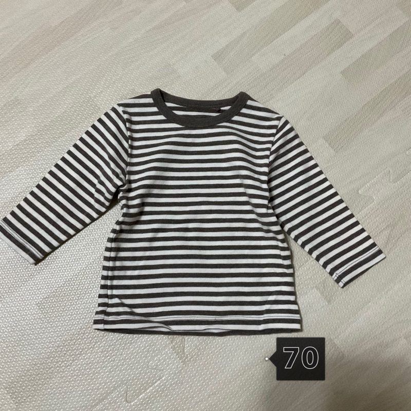 【寶寶二手衣】Lativ 70號 80號 磨毛條紋T 長袖T 長褲 | 蝦皮購物