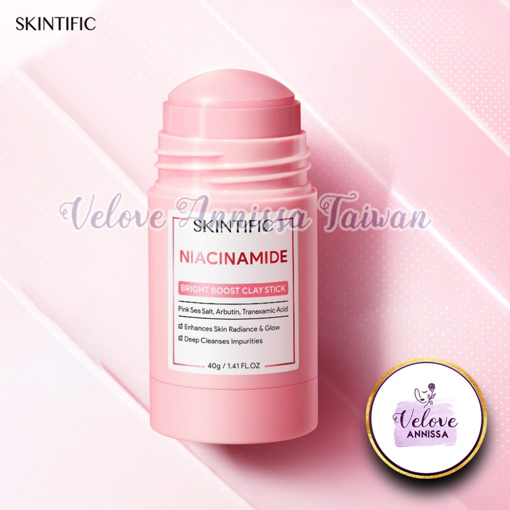 Skintific Niacinamide Pink Stick Stik Clay Mask Masker | 蝦皮購物