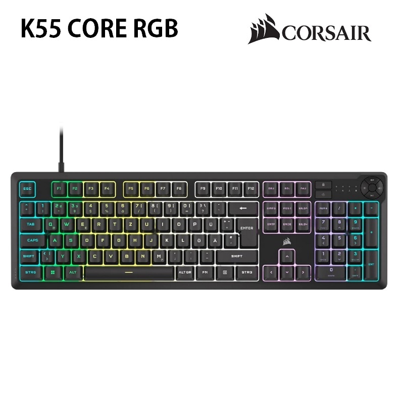 米特3C數位–CORSAIR 海盜船 K55 CORE RGB 有線電競鍵盤/CH-9226C65-TW | 蝦皮購物