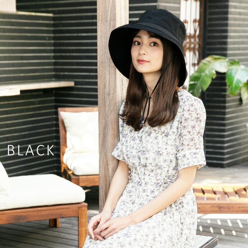 日本 QUEENHEAD 抗UV可拆卸帽繩防曬帽 | 黑色 (7004) | 蝦皮購物