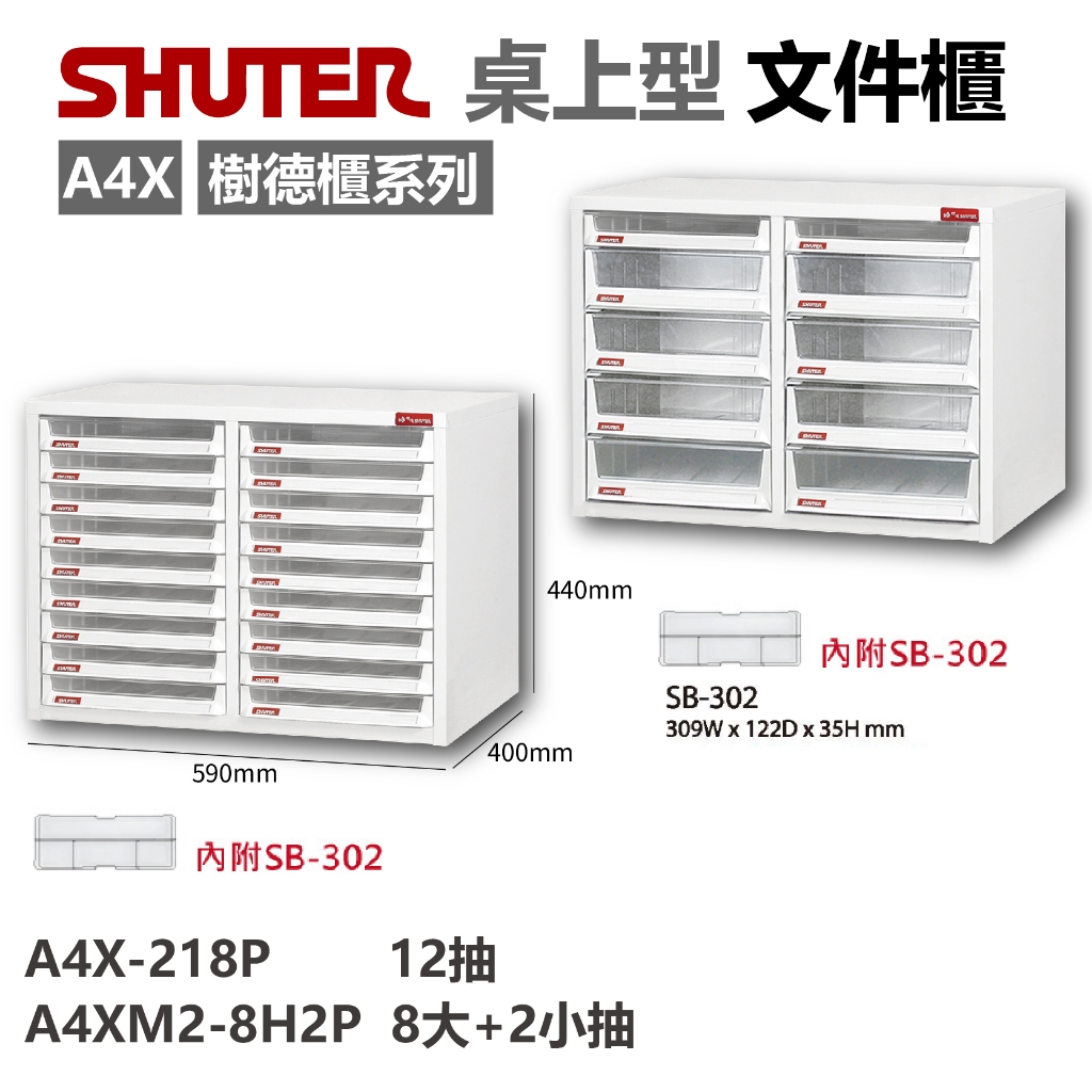 樹德 【桌上型文件櫃】A4X-218P/A4XM2-8H2P 含隔板 可改抽 檔案櫃 資料櫃 樹德櫃 置物櫃 台製 | 蝦皮購物