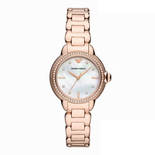 EMPORIO ARMANI 亞曼尼 Mia系列 AR11523 經典輕奢仕女錶 玫瑰金色錶帶 32MM | 蝦皮購物