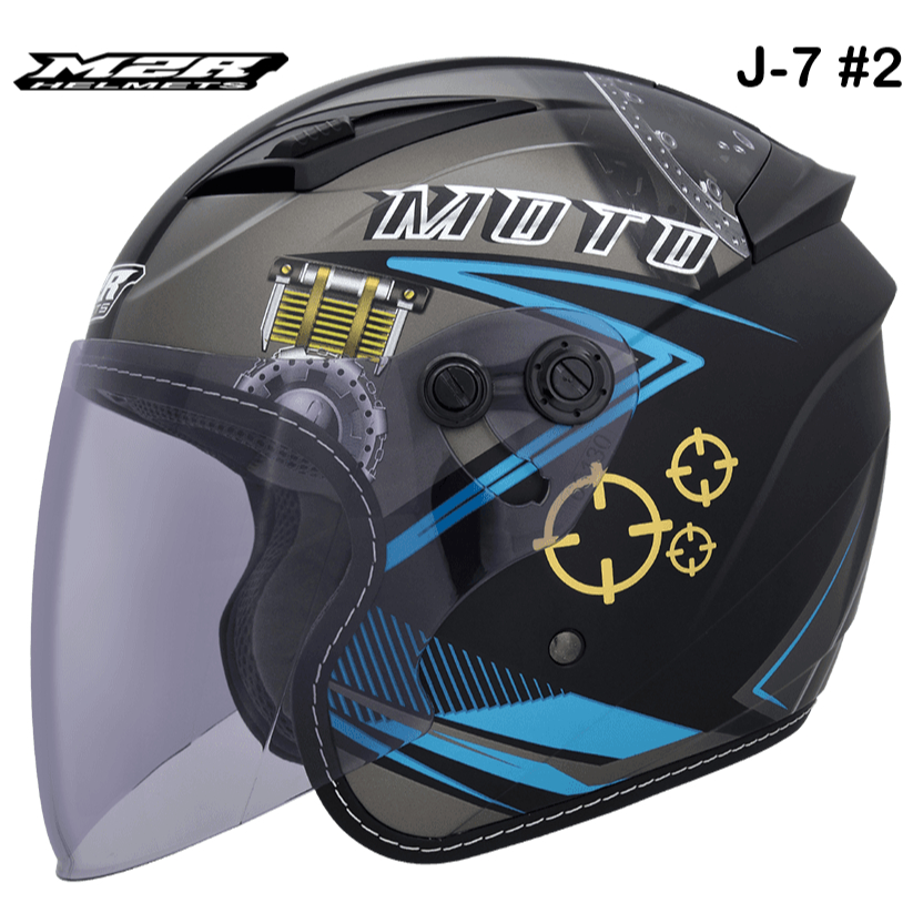 🚚免運 原廠全新🔥Ginny🔥【M2R J-7 J7 #2 彩繪 花色】內襯可拆 輕量化 3/4罩 安全帽 半罩 | 蝦皮購物