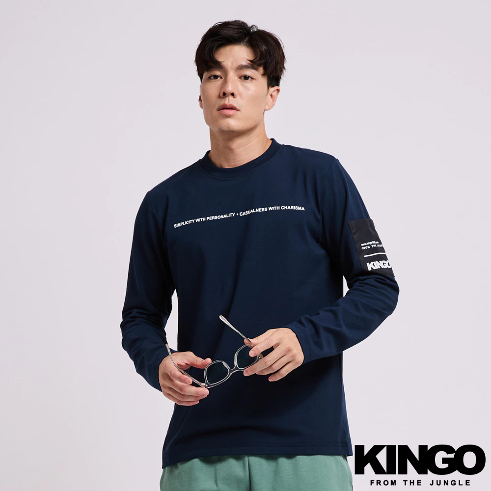 KINGO男款｜深藍貼袋圓領T 321105｜官方直營 | 蝦皮購物
