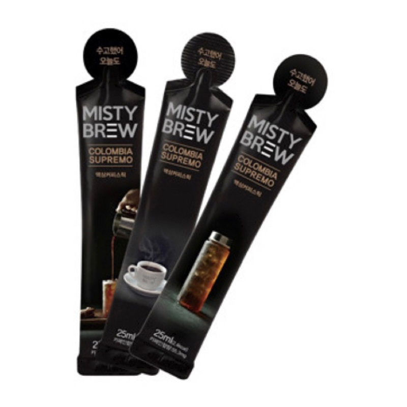 🍵現貨☕️ MISTY BREW 哥倫比亞咖啡液體隨身包 25mlX10條/包 | 蝦皮購物