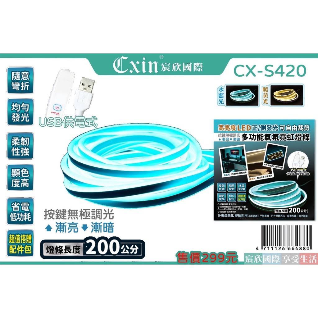 Cxin 宸欣 2米 4米USB多功能LED霓虹燈條 CX-S420 CX-S440 | 蝦皮購物