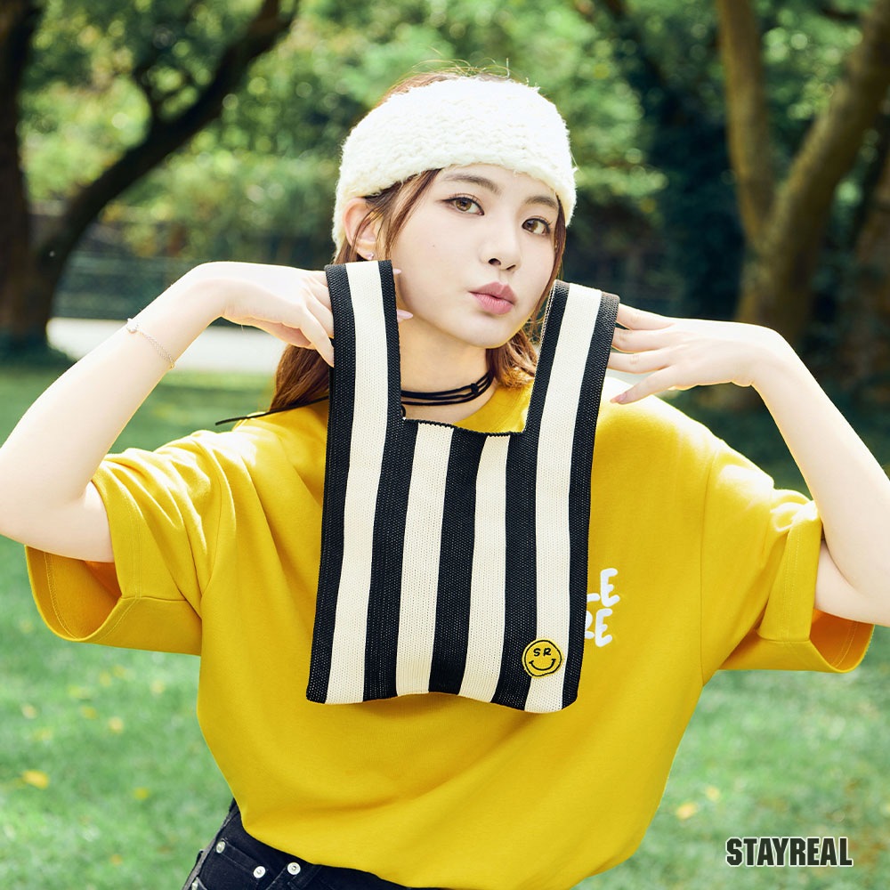 STAYREAL SMILE笑臉針織提袋 | 蝦皮購物