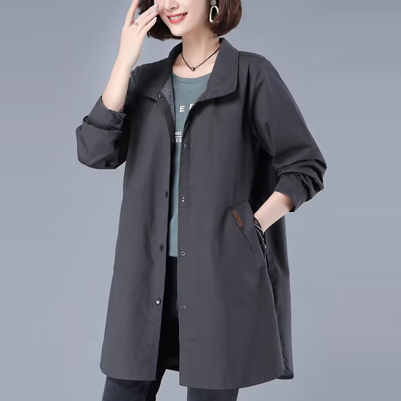 胖胖美依 薄外套 中長外套 風衣外套 開衫 中大尺碼大衣M-7XL排扣外套 大碼外套 秋季大衣TAF11-A 515 | 蝦皮購物