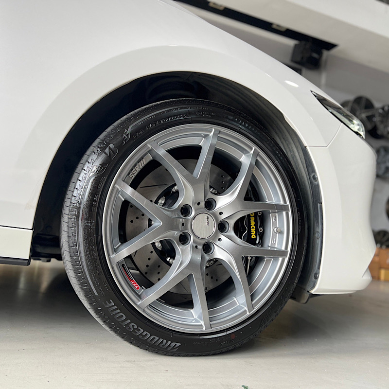 【九號汽車】SSR鋁圈 GTV03 18X8.5J ET40 5/114.3 炫銀 MAZDA3 | 蝦皮購物